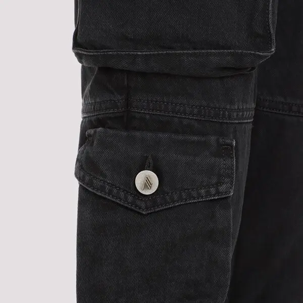 Attico Essie Straight-leg Cargo Jeans - Black
