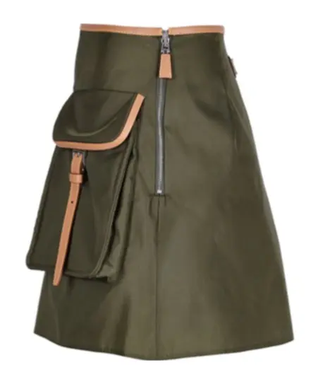 Prada Logo Patch Pocket Detail Mini Skirt