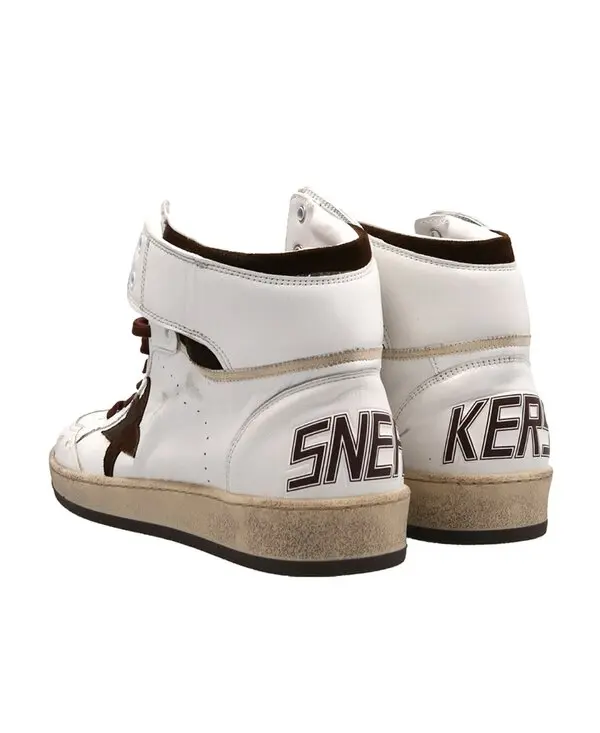 GOLDEN GOOSE Sky Star Lace-up High Top Sneakers - White