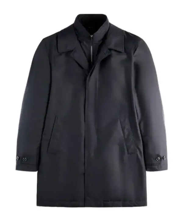 FAY Technical Poplin Raincoat - Blue