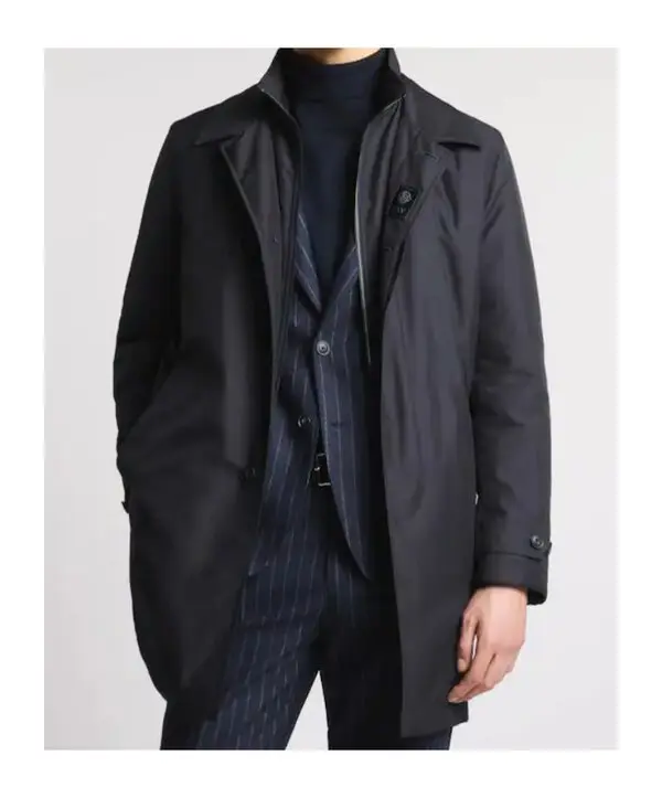 FAY Technical Poplin Raincoat - Blue