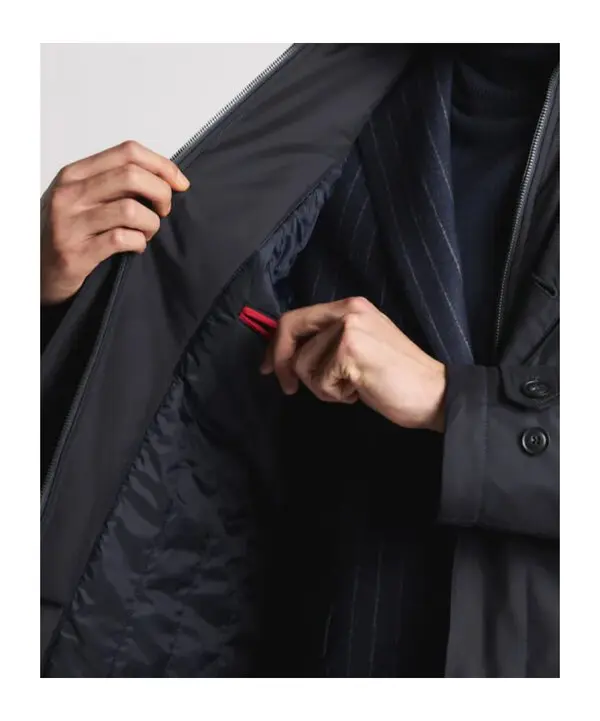FAY Technical Poplin Raincoat - Blue