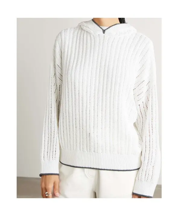 Brunello Cucinelli Hooded Knitted Jumper