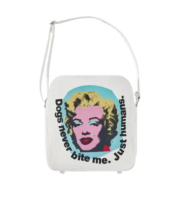 Comme Des Garçons Zipper Shoulder Bag - White