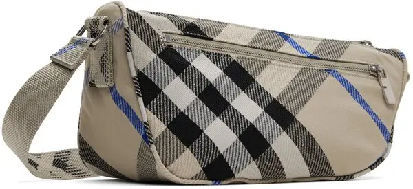 Burberry Small Shield Check Messenger Bag