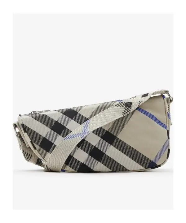 Burberry Small Shield Check Messenger Bag