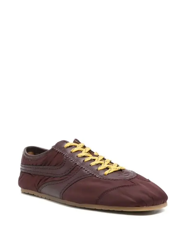 Dries Van Noten Round Toe Lace-up Sneakers - Red