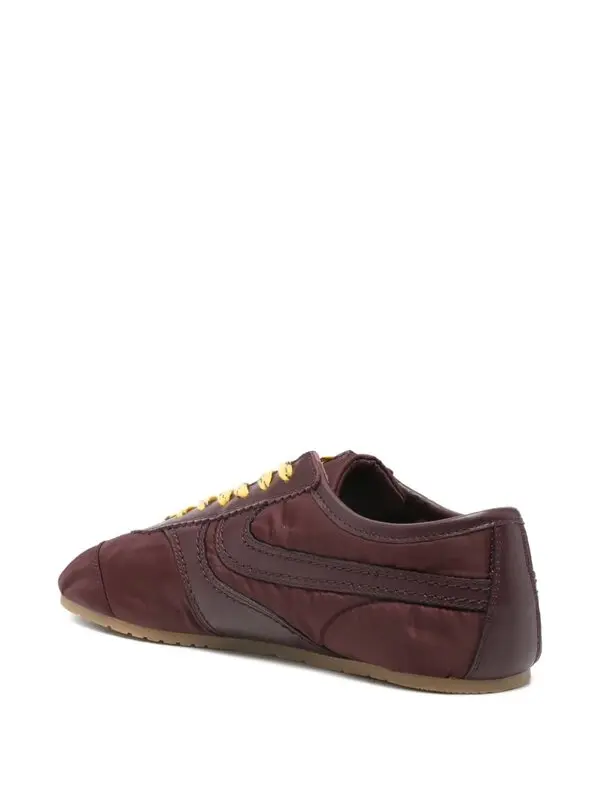 Dries Van Noten Round Toe Lace-up Sneakers - Red
