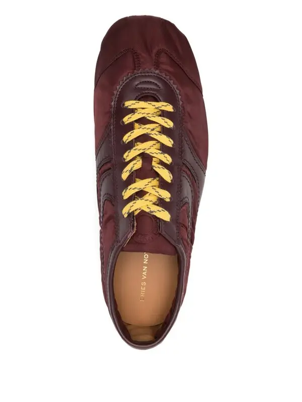 Dries Van Noten Round Toe Lace-up Sneakers - Red