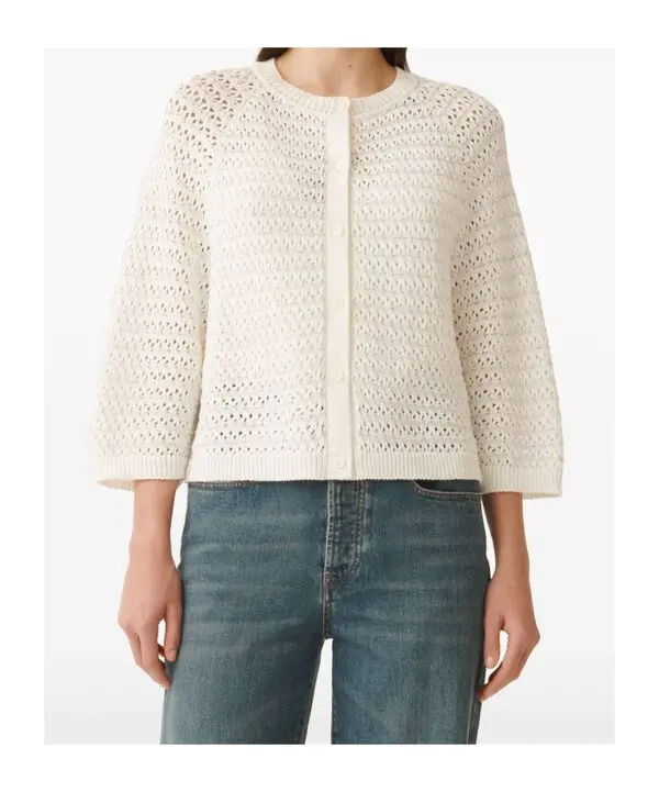 Fabiana Filippi Open-knit Cardigan With Sequins
