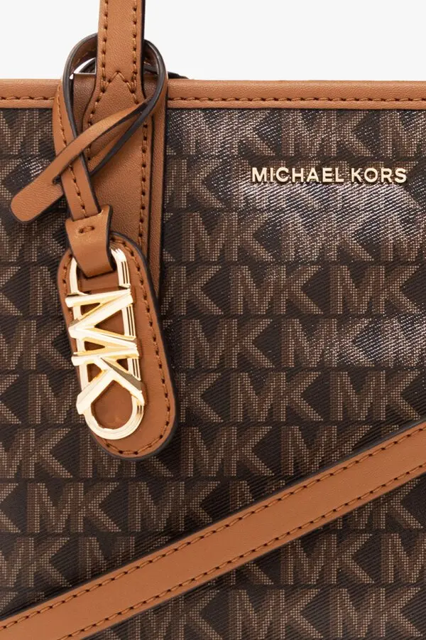 Michael Kors Small Logo Print Canvas Tote Bag