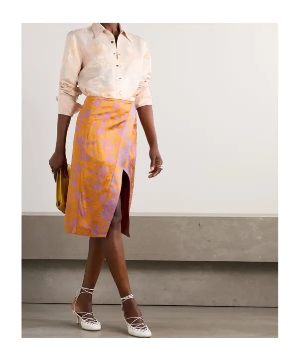 Dries Van Noten Wrap Midi Skirt