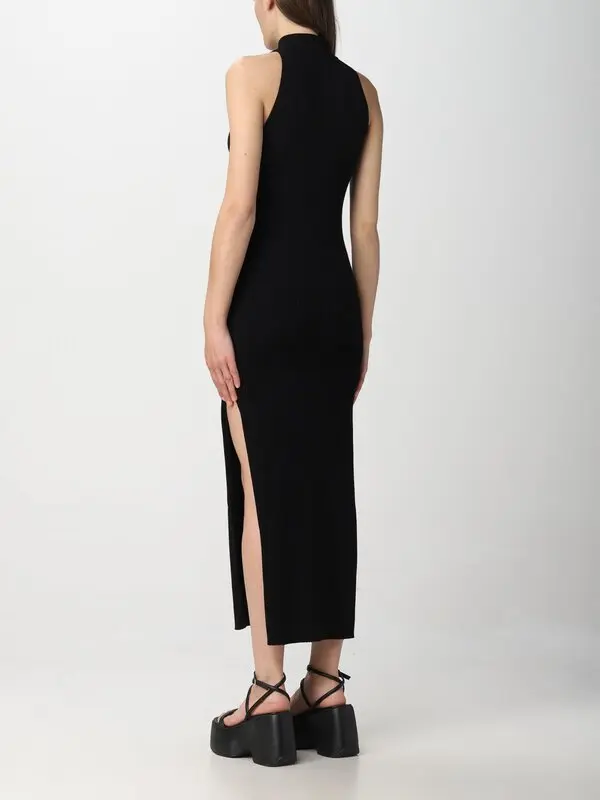 COURREGES Ribbed Cut-out Midi Dress