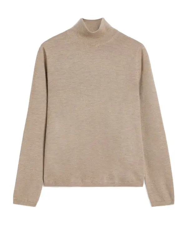 Max Mara Meana Turtleneck Knitted Jumper - Beige