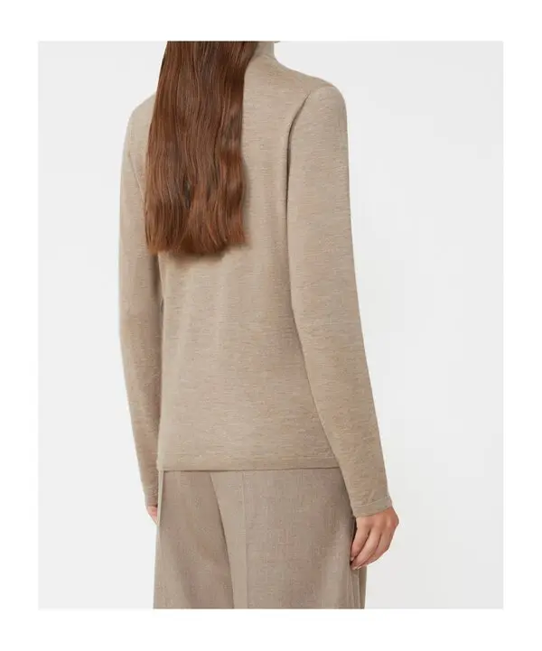 Max Mara Meana Turtleneck Knitted Jumper - Beige