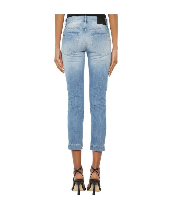 DONDUP Slim Fit Cropped Jeans - Blue