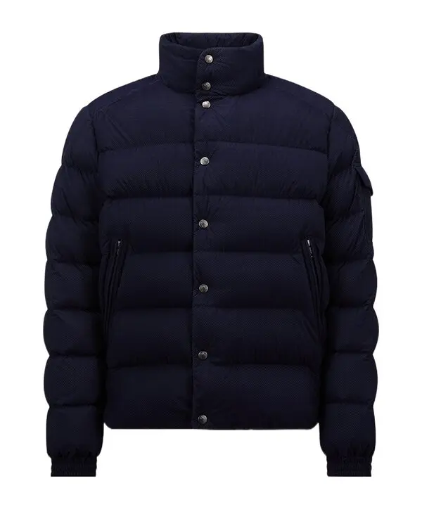 Moncler Lule Button-up Puffer Jacket - Midnight Blue
