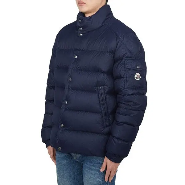 Moncler Lule Button-up Puffer Jacket - Midnight Blue