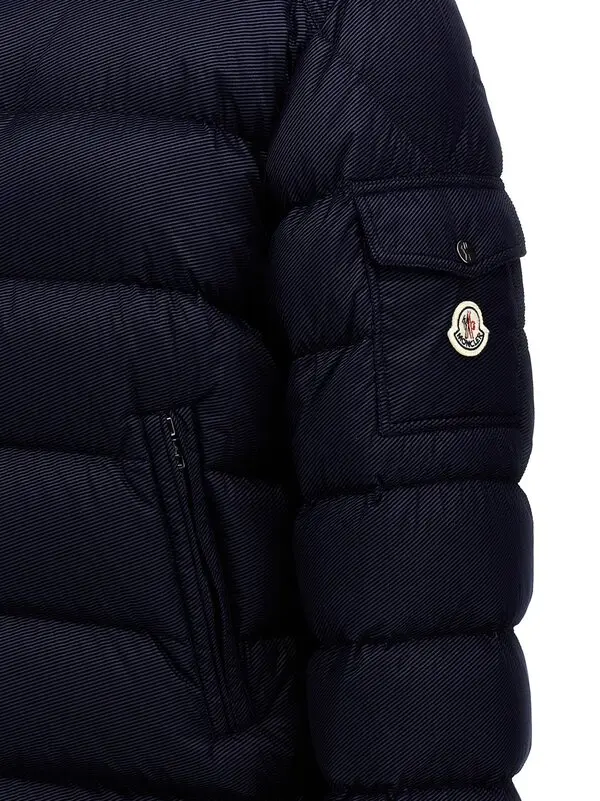 Moncler Lule Button-up Puffer Jacket - Midnight Blue