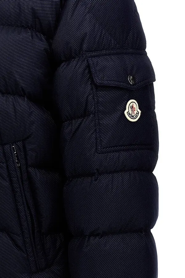 Moncler Lule Button-up Puffer Jacket - Midnight Blue
