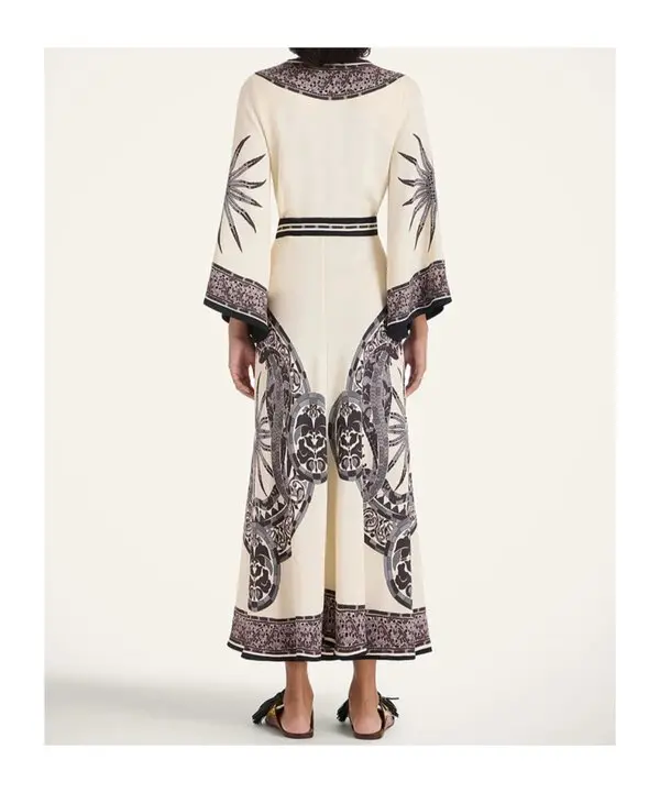 La DoubleJ Long Sleeve Wrap Maxi Dress
