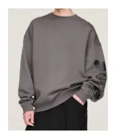 Y3 Logo Print Cotton Oversized Sweatshirt