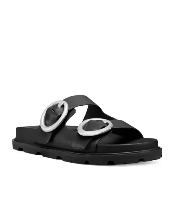 STUART WEITZMAN Benni Sport Slide With Oversized Buckle And Thick Sole