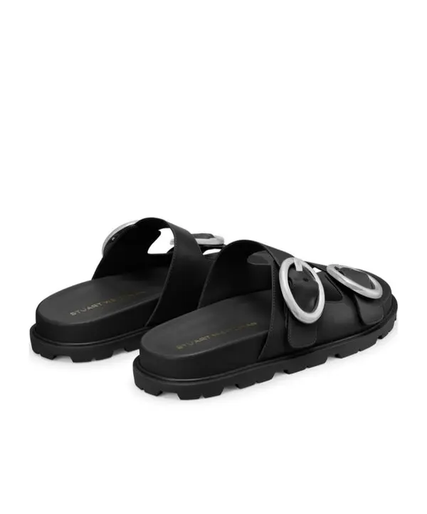 STUART WEITZMAN Benni Sport Slide With Oversized Buckle And Thick Sole