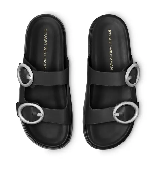 STUART WEITZMAN Benni Sport Slide With Oversized Buckle And Thick Sole
