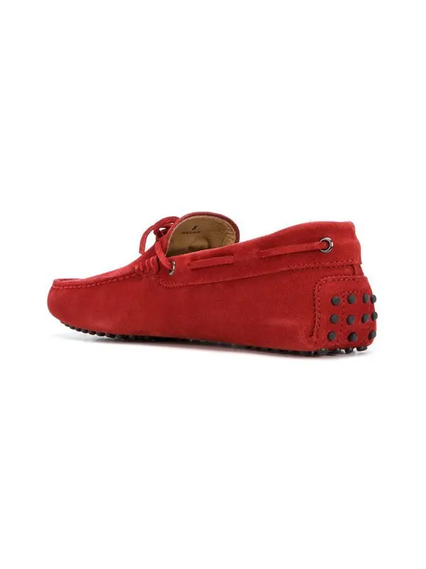 TOD'S Gommino Driving Shoes With Logo Badge Detail - Red