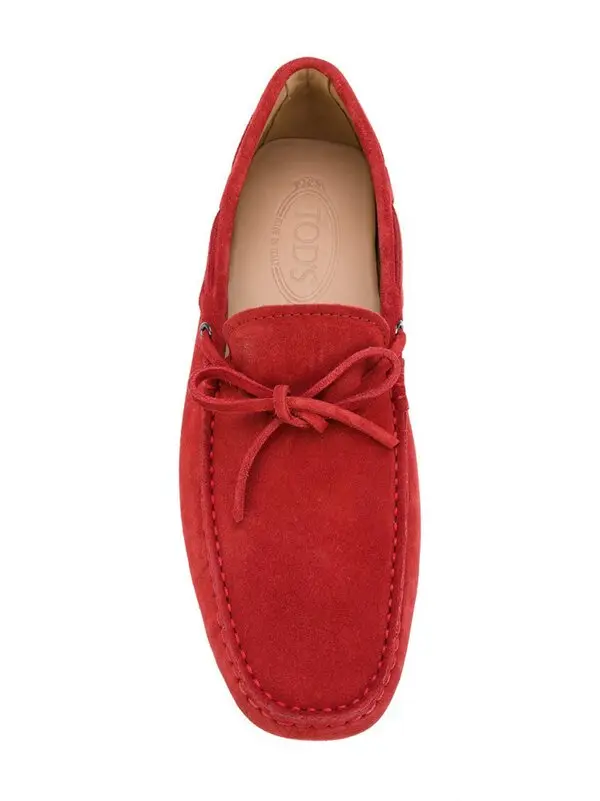 TOD'S Gommino Driving Shoes With Logo Badge Detail - Red