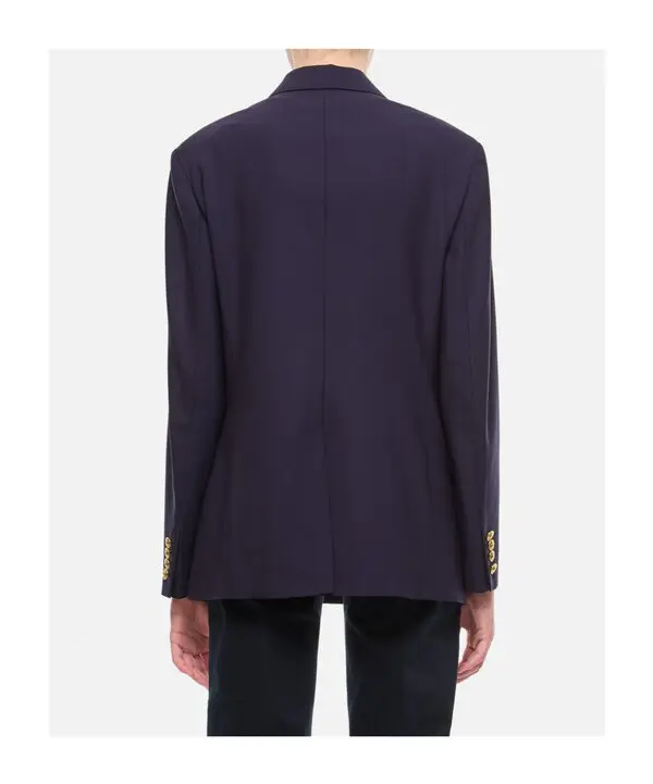 Polo Ralph Lauren Double-breasted Crepe Blazer - Black