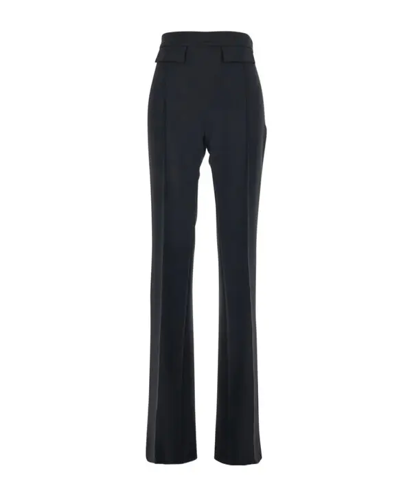 Elisabetta Franchi Logo Embroidered Pants - Black