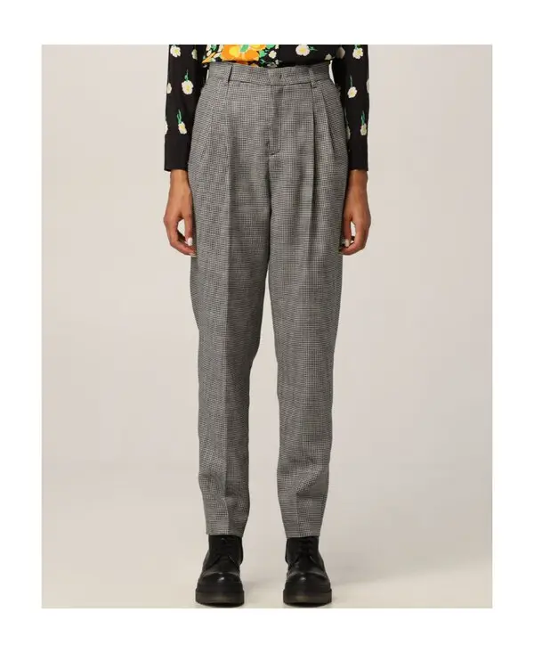 Red Valentino Houndstooth Pleated Trousers