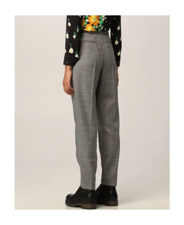 Red Valentino Houndstooth Pleated Trousers