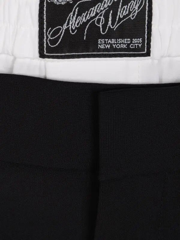 Alexander Wang Double-pleated Skirt With Raw-cut Hem
