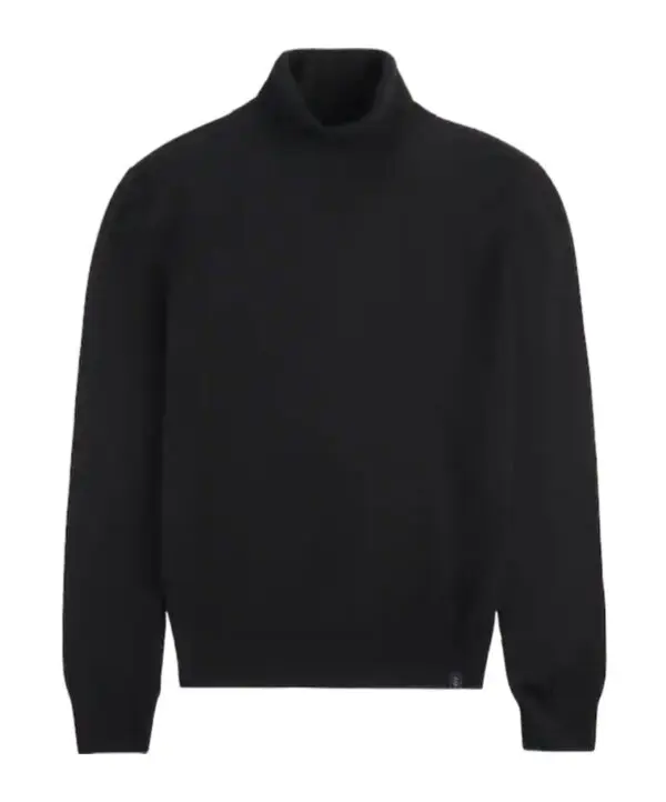 FAY High Neck Wool Sweater - Black