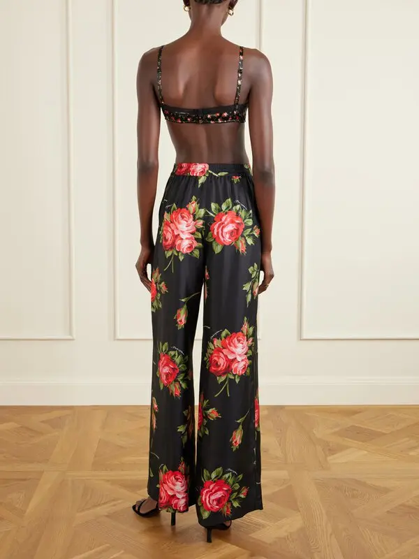 Dolce & Gabbana Floral-print Lace Bra