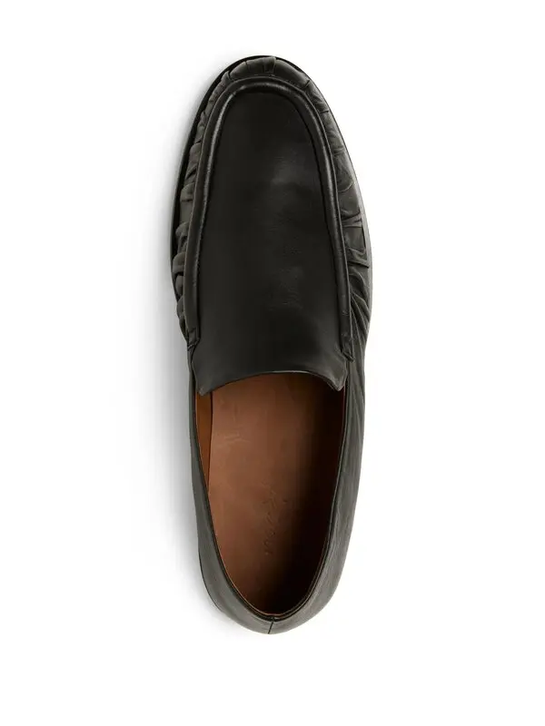 Marsèll Leather Ruffled Loafers - Black