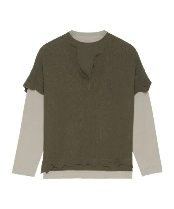Givenchy Wool Sweater With Layered Effect