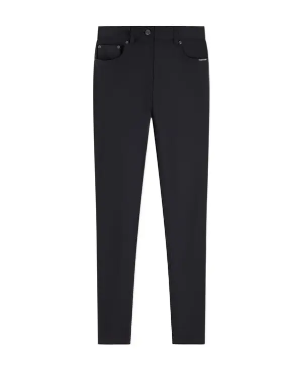 TOM FORD Jersey Skinny Jeans With Logo Patch