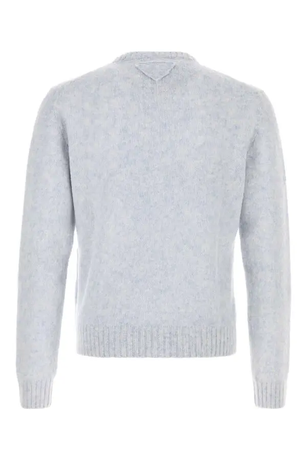 Prada Long Sleeve Crewneck Jumper - Sky-blue