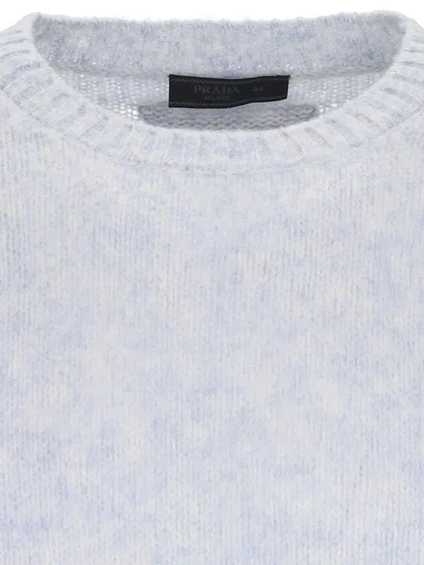 Prada Long Sleeve Crewneck Jumper - Sky-blue
