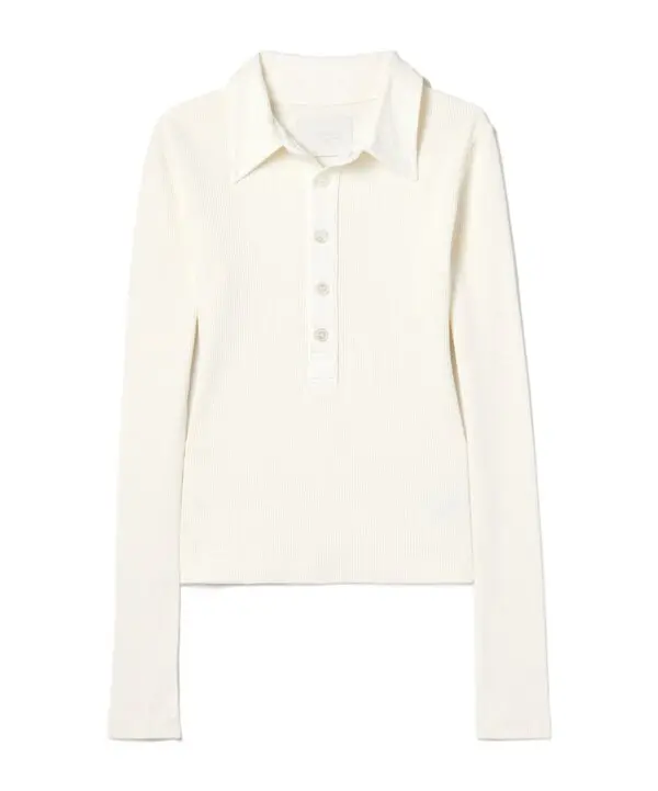 Citizens Of Humanity Ribbed Jersey Polo Shirt - White