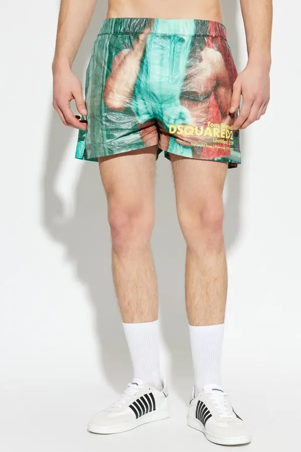 Dsquared2 X Tom Bianchi Printed Shorts - Green
