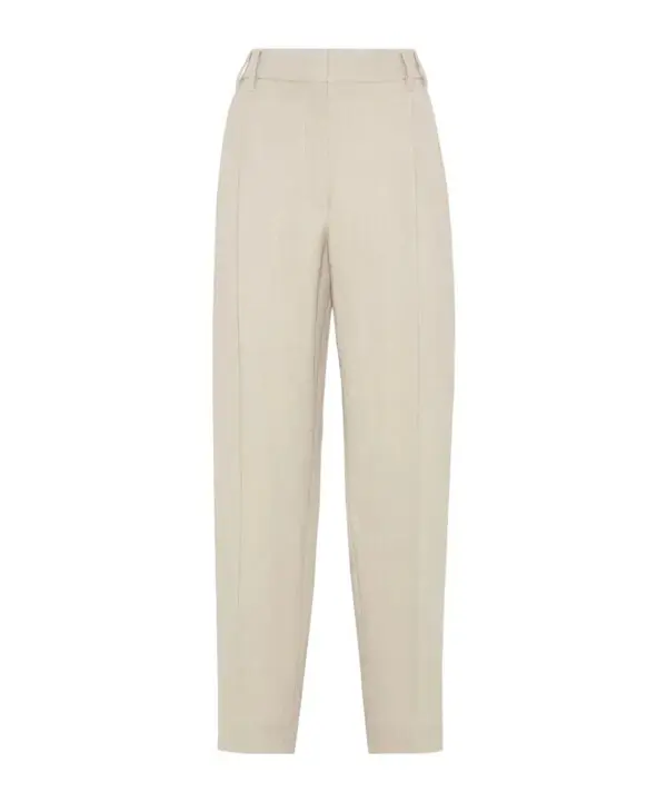 Brunello Cucinelli Straight-leg Pleated Trousers - Desert
