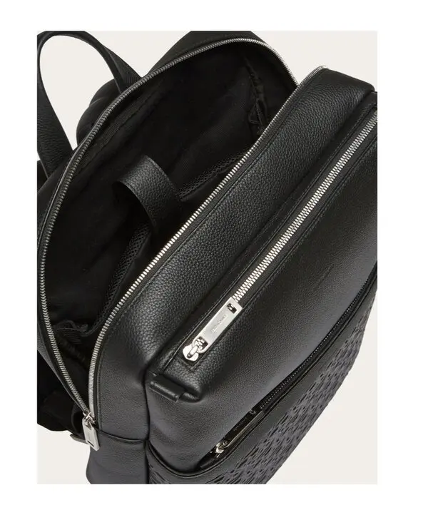 FERRAGAMO Gancini Embossed Leather Backpack