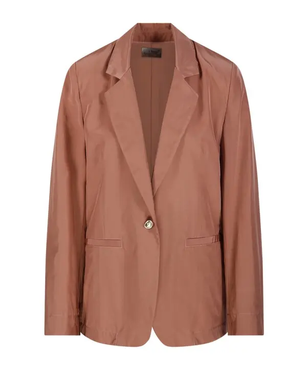 FORTE_FORTE Boxy Jacket - Brown