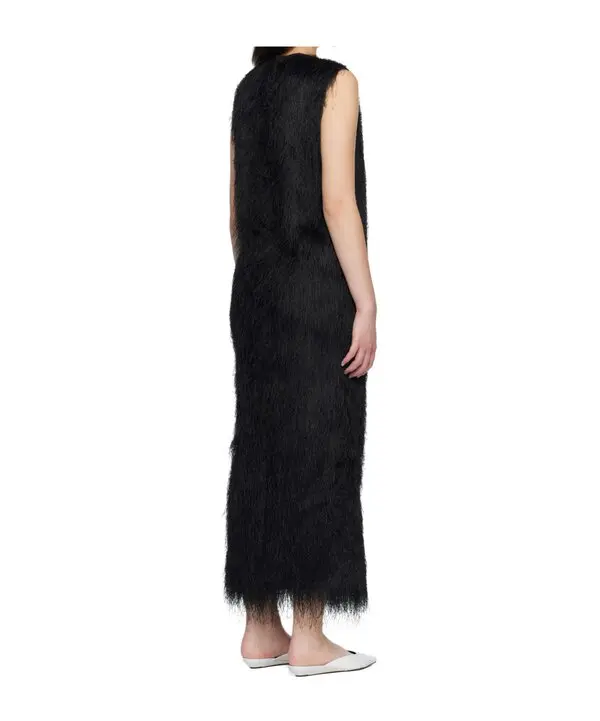 Loulou De Saison Shag-knit Maxi Dress - Black
