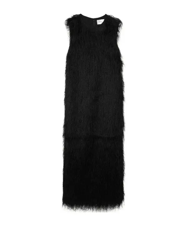 Loulou De Saison Shag-knit Maxi Dress - Black